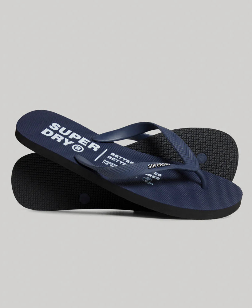Superdry Studios Recycled Flip Flops | Eclipse Navy – LIFE FOR MEN