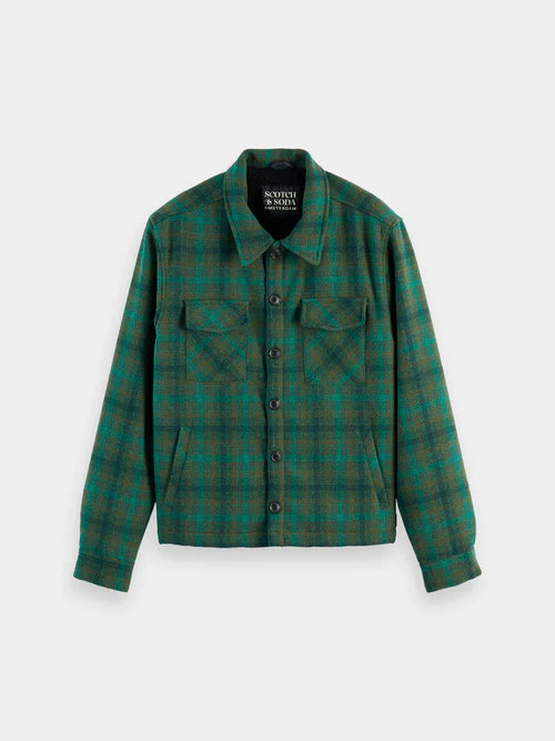 Scotch & Soda Teddy Lined Jacket | Green Check – LIFE FOR MEN
