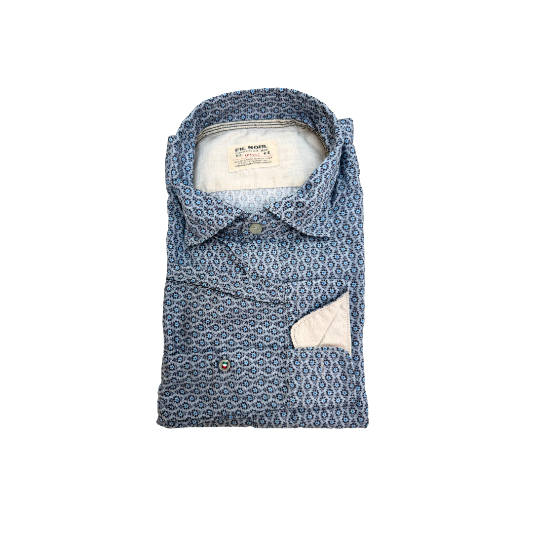 Fil Noir Ditty Flower Shirt | Blue – LIFE FOR MEN