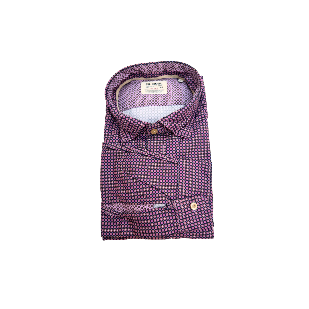 Fil Noir Ditzy Squared Shirt | Pink – LIFE FOR MEN