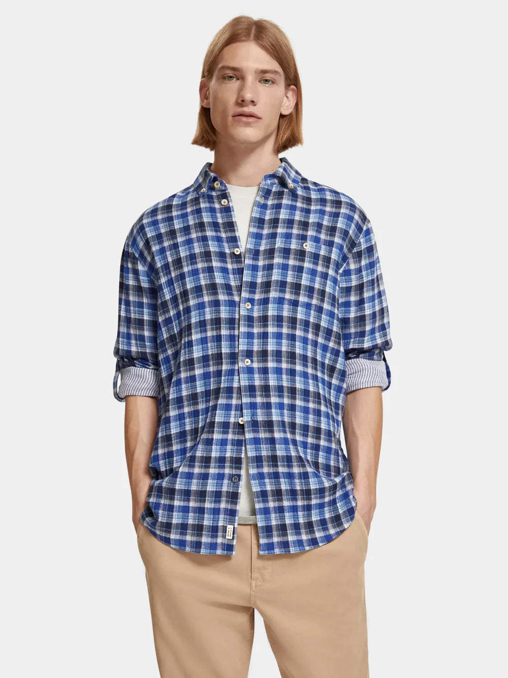 Scotch & Soda Double-faced Check Shirt | Blue Check – LIFE FOR MEN